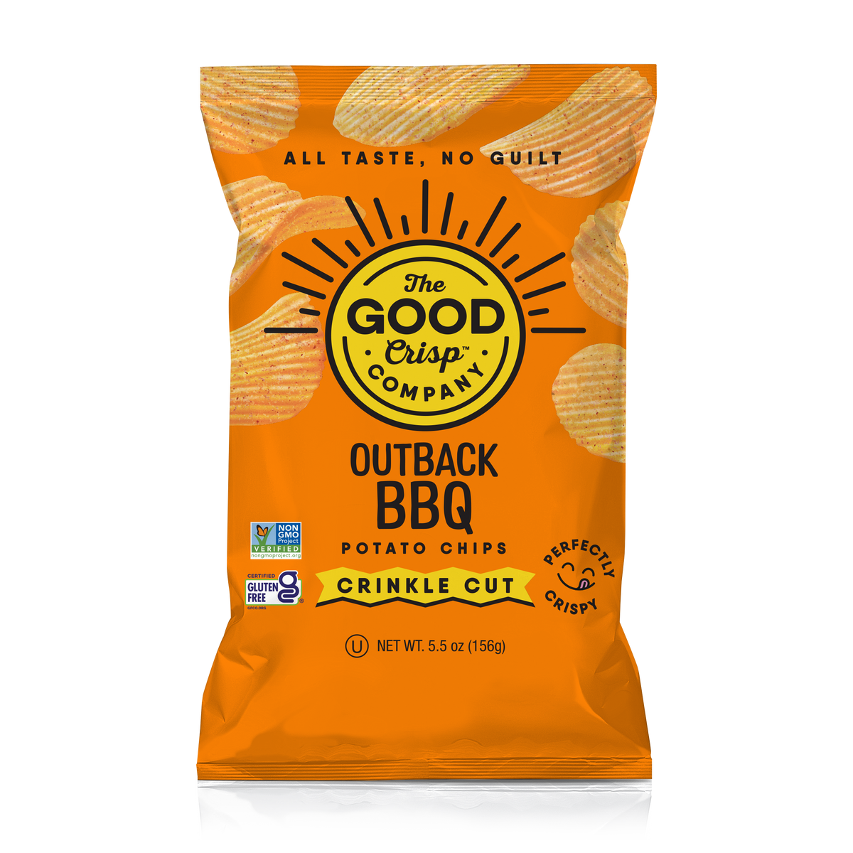 Outback BBQ Crinkle Cut Potato Chips - The Good Crisp Company