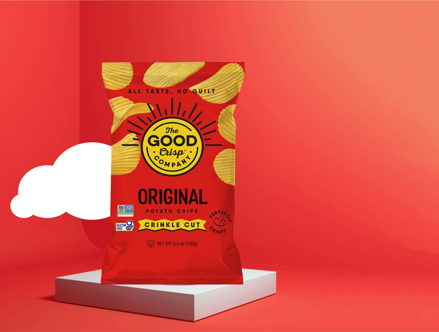 Crinkle Cut Original Potato Chips (12 Pack) - The Good Crisp Company